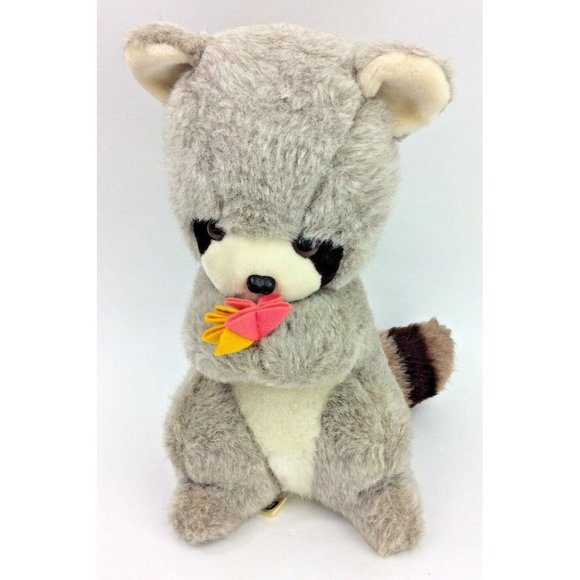 Gund | Toys | Gund Raccoon Holding Flowers 976 Plush Stuffed Animal ...